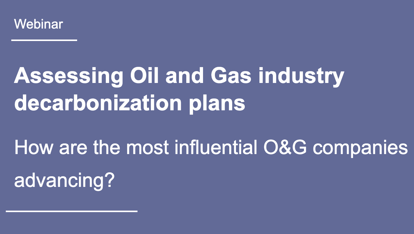Assessing oil and gas industry decarbonization plans